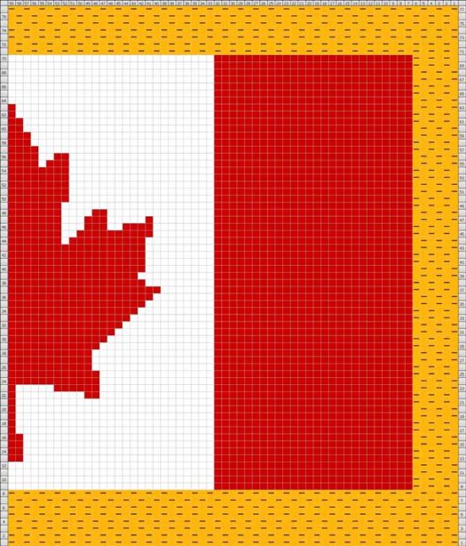 Celebrate Canada - knit a Canadian flag