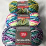 Making the Fall Berries Shawl using the multi-colored Hopscotch yarn